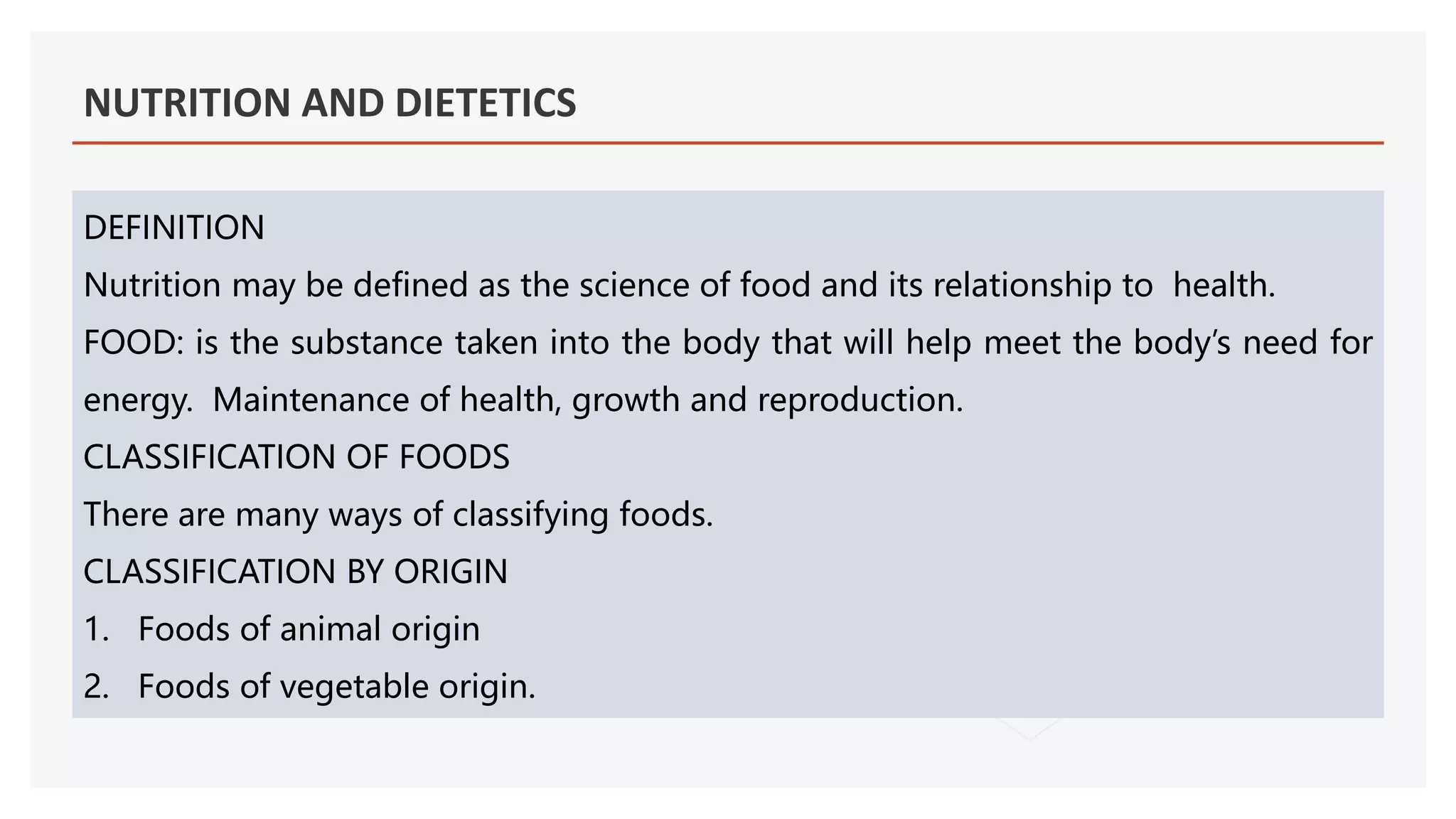 NUTRITION AND DIETETICS | PPTX