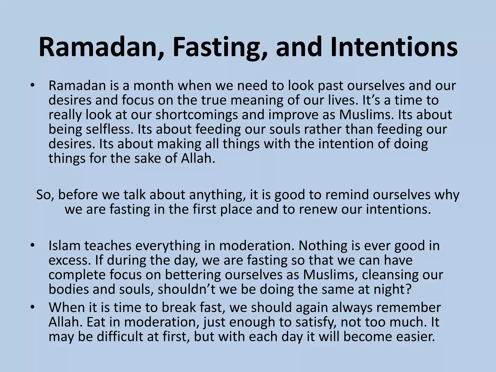 Nutrition and exercise during ramadan | PPTX