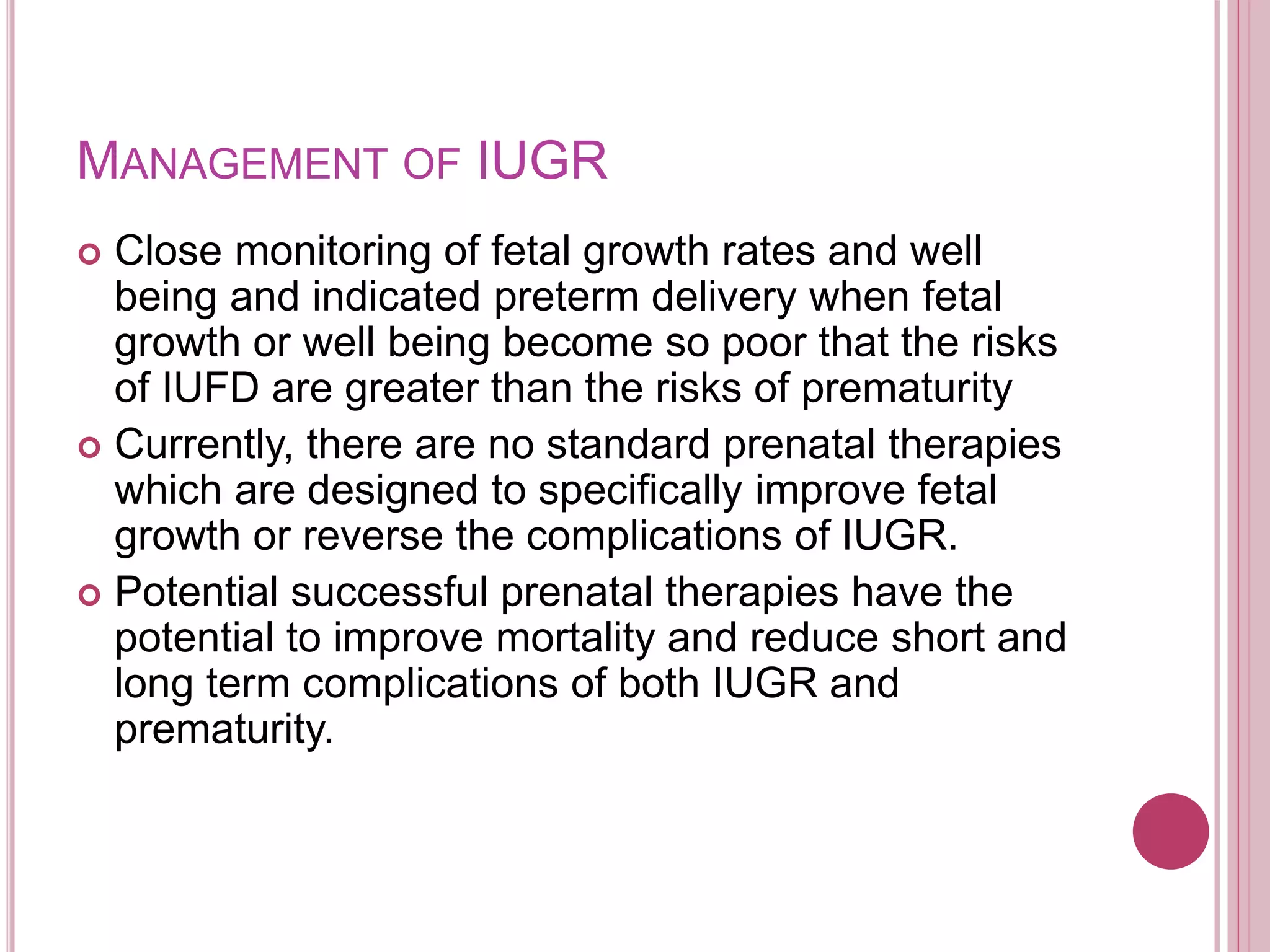 Nutrition and iugr | PPTX