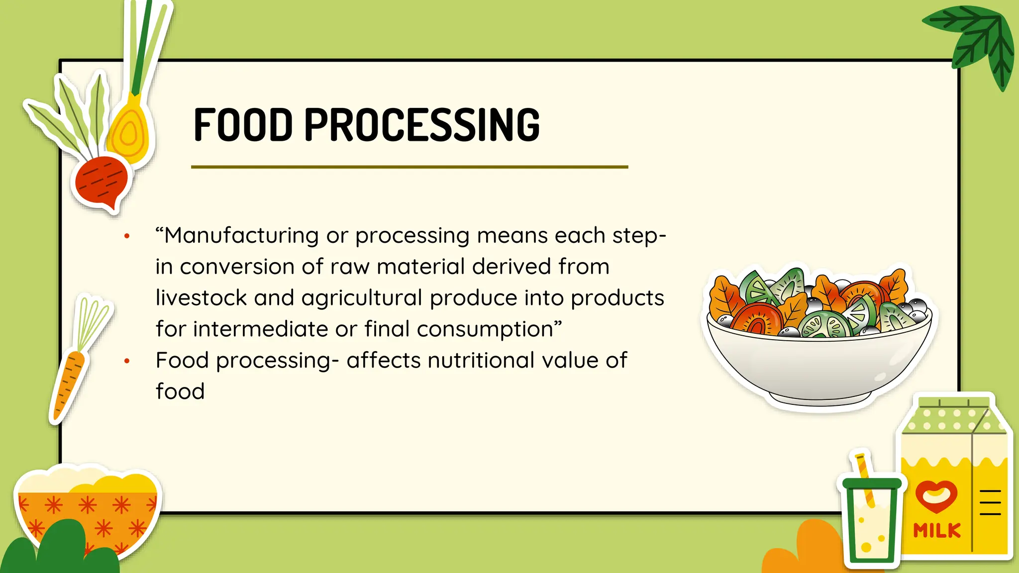 Nutritional implications of food processing-causes for loss of ...