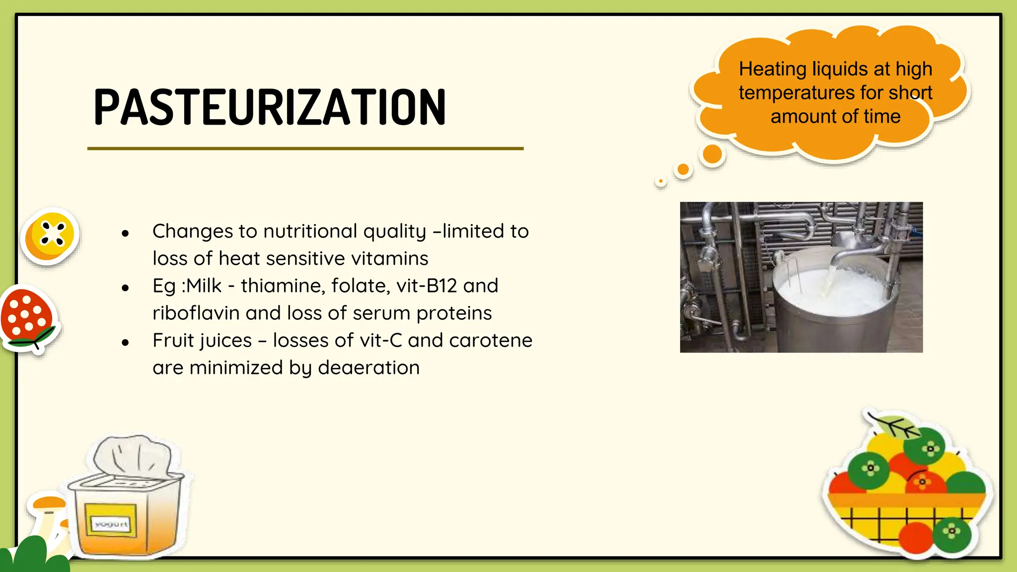 Nutritional implications of food processing-causes for loss of ...