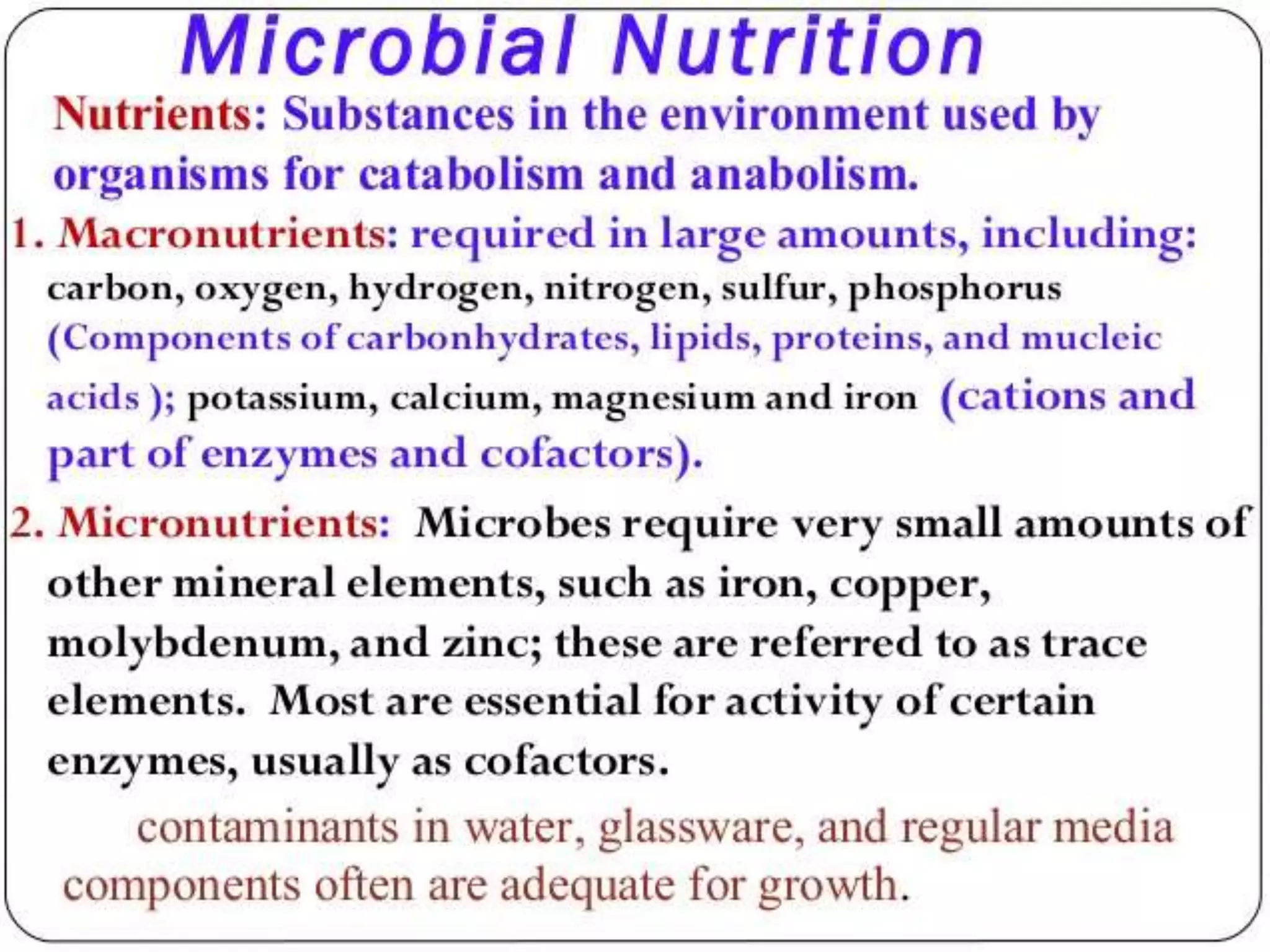 Nutrition and nutiritional types of bacteria | PPTX