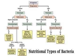 Nutrition and nutiritional types of bacteria | PPTX