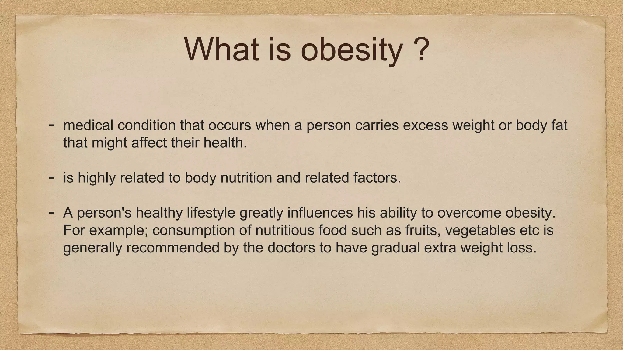 Nutrition and obesity ppt | PPTX