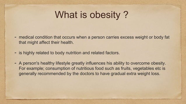 Nutrition and obesity ppt | PPTX