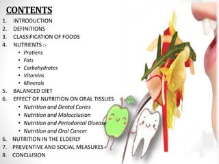 Nutrition and oral health ppt (Azna Ahamed) | PPTX
