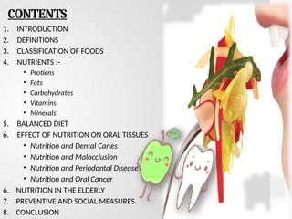 nutrition and oralhealth in dentistry | PPTX