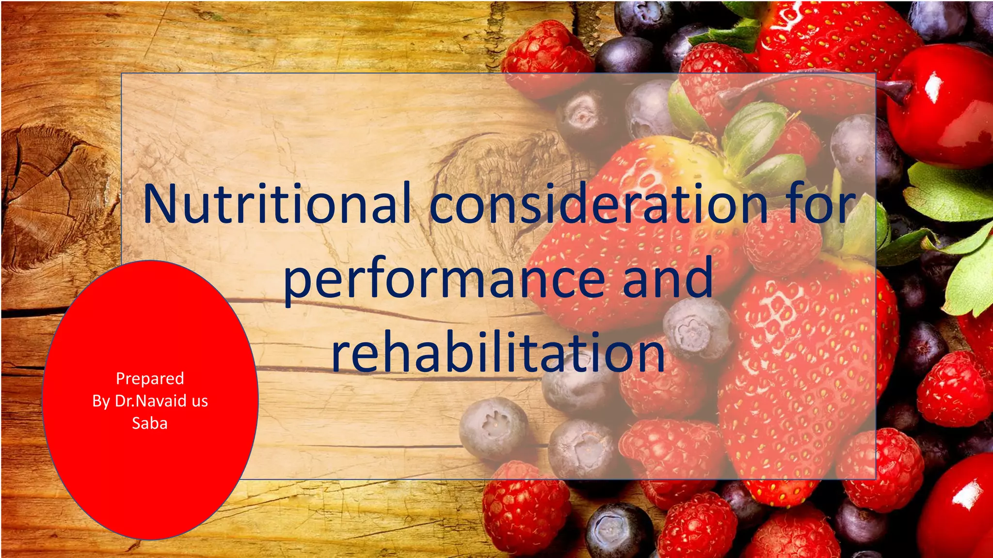 Nutrition and performance | PPTX