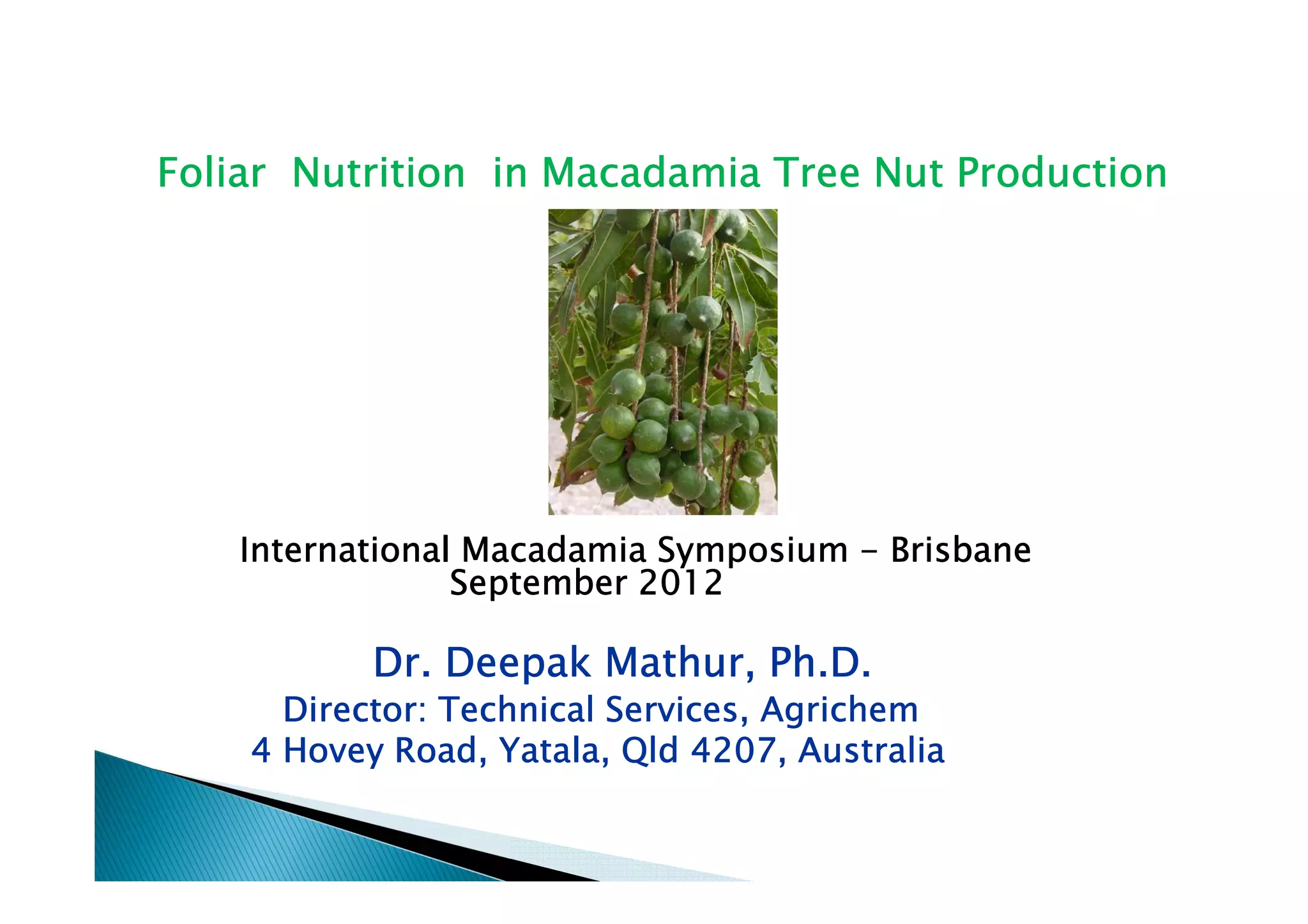 Nutrition and soil health to optimize production foliar fertilizing in ...