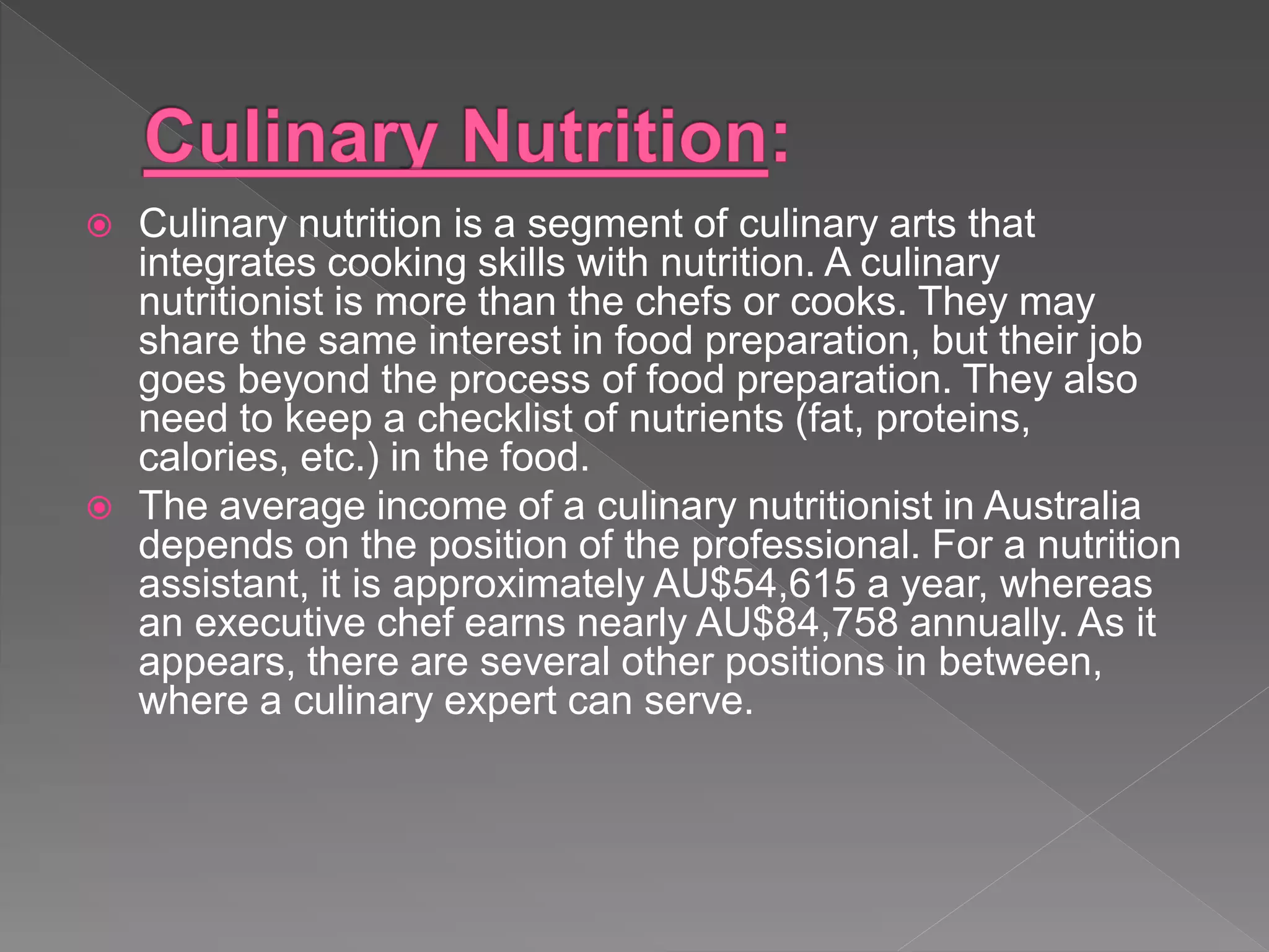 Nutrition as a career | PPTX