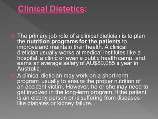 Nutrition as a career | PPTX