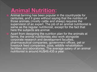 Nutrition as a career | PPTX