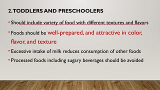 Nutrition at different life stages Early Childhood Care and Development ...