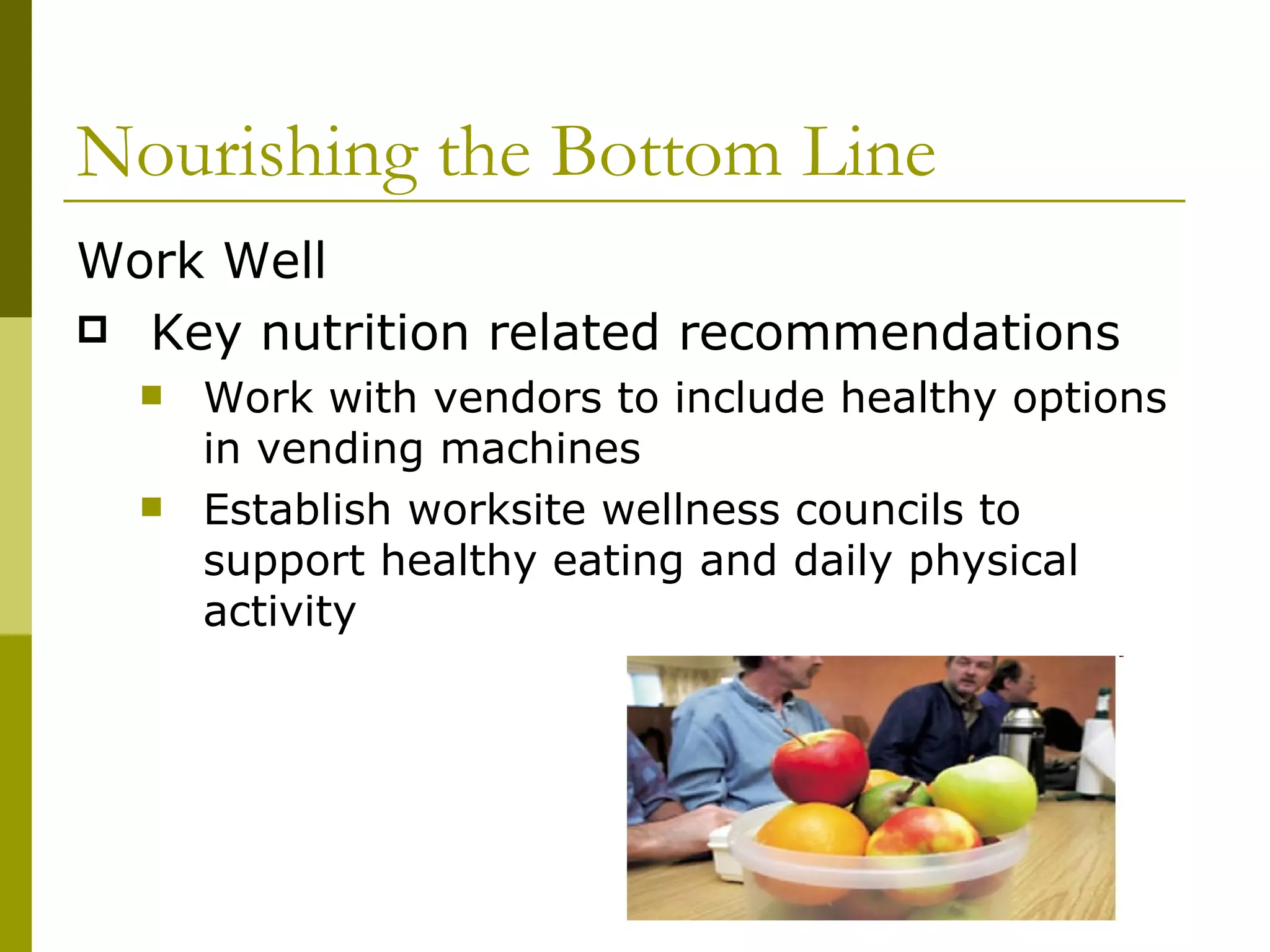 Nutrition At Work | PPT