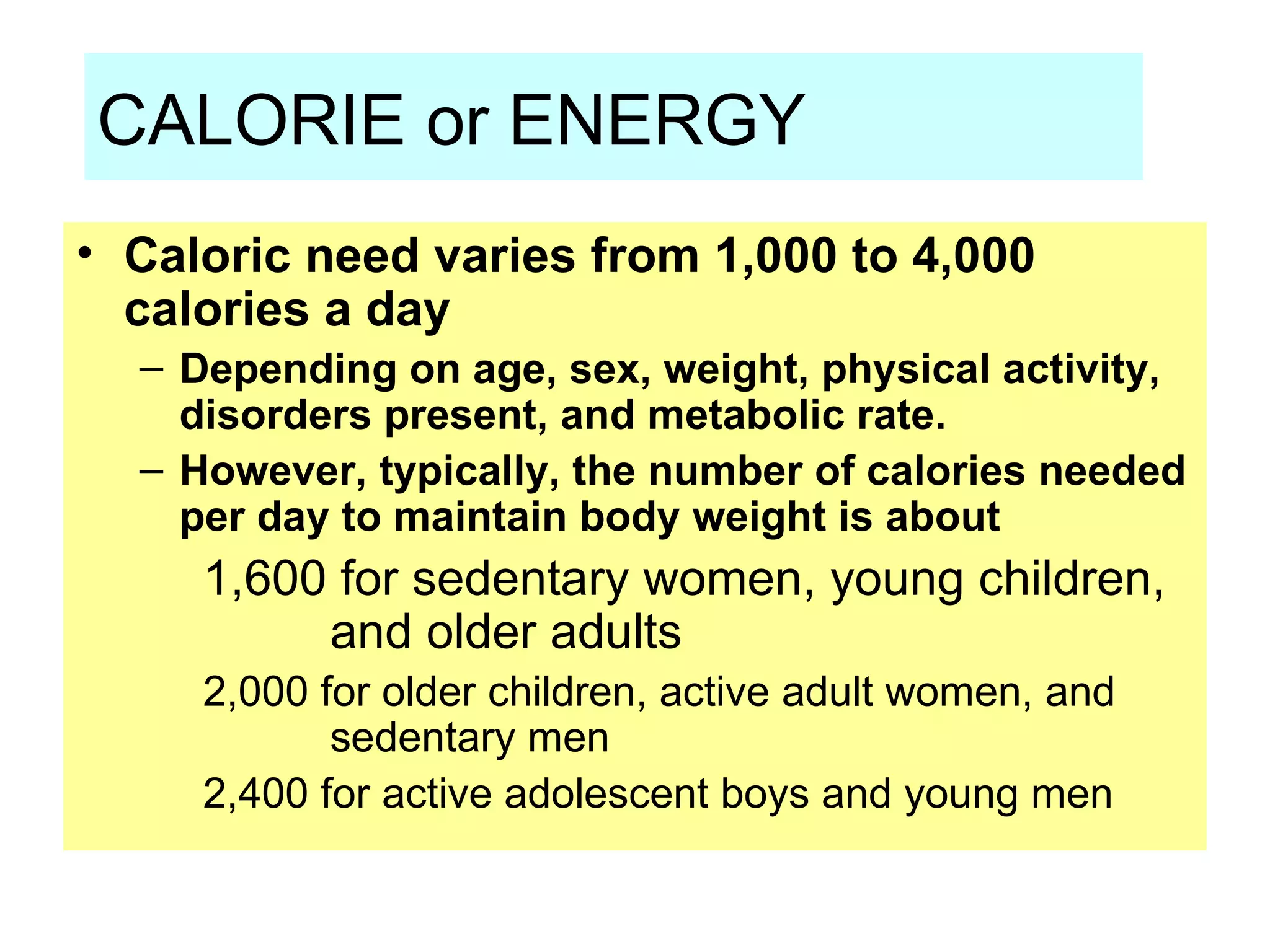 Nutrition Basic 1 Macronutrients | PPT