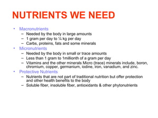 Nutrition Basic 1 Macronutrients | PPT