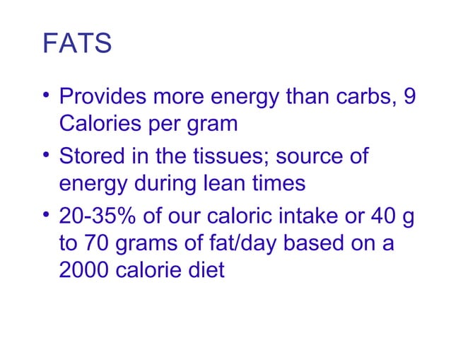 Nutrition Basic 1 Macronutrients | PPT