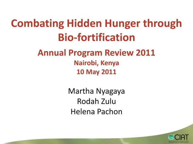 Combating Hidden Hunger through Bio-fortification | PPTX | Agriculture ...