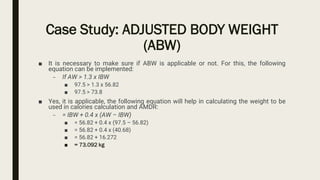 Nutrition calculations | PDF