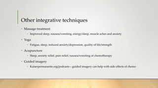 Nutrition cancer wellness: integrative techniques for cancer | PPTX