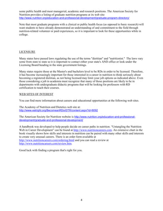 Nutrition careers | PDF
