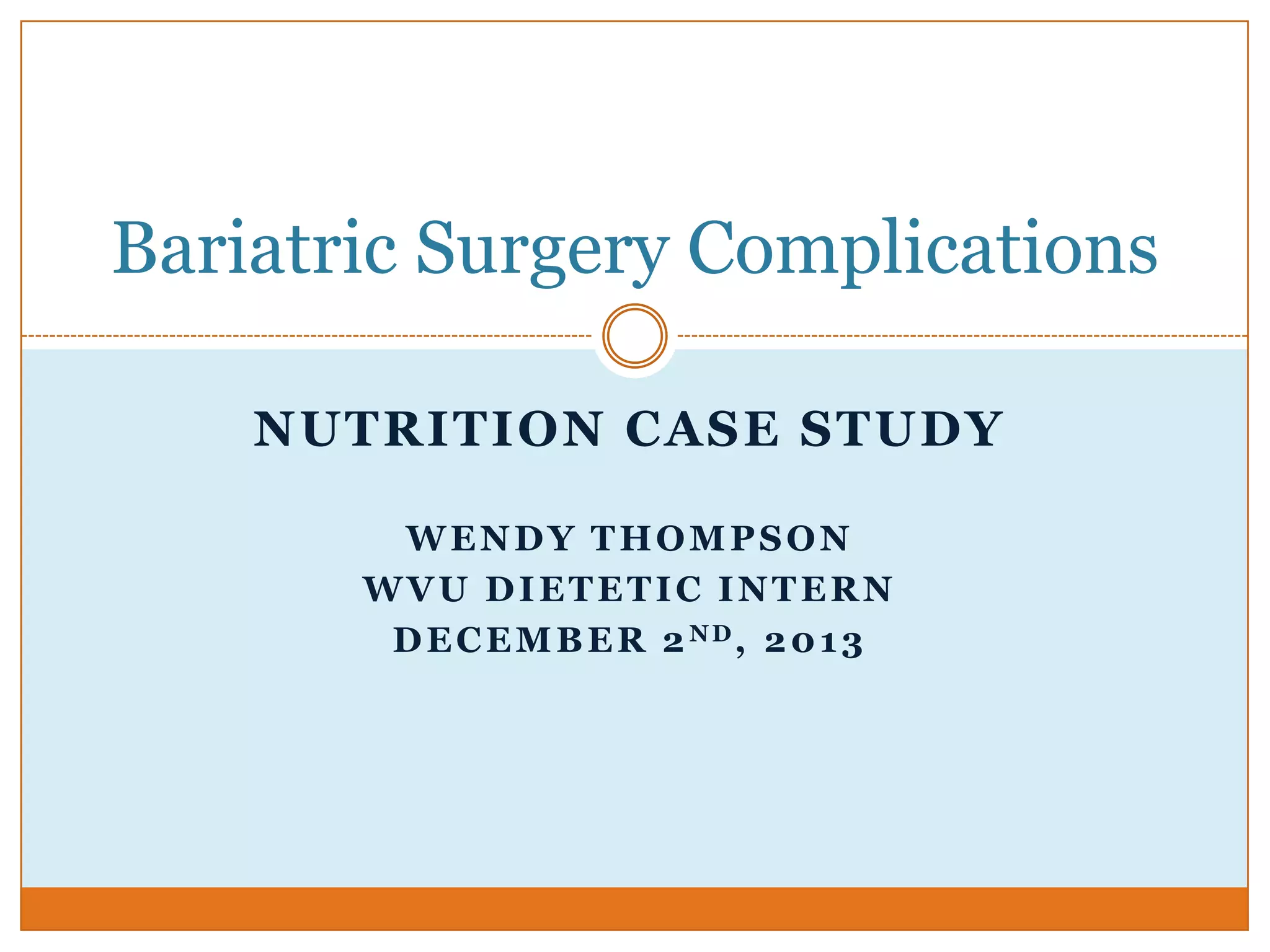 Nutrition case study | PPTX