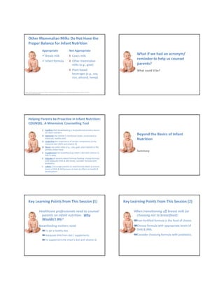 Nutrition che slide handout 6 per page e | PDF