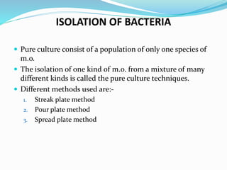 Nutrition, cultivation and isolation of bacteria | PPTX