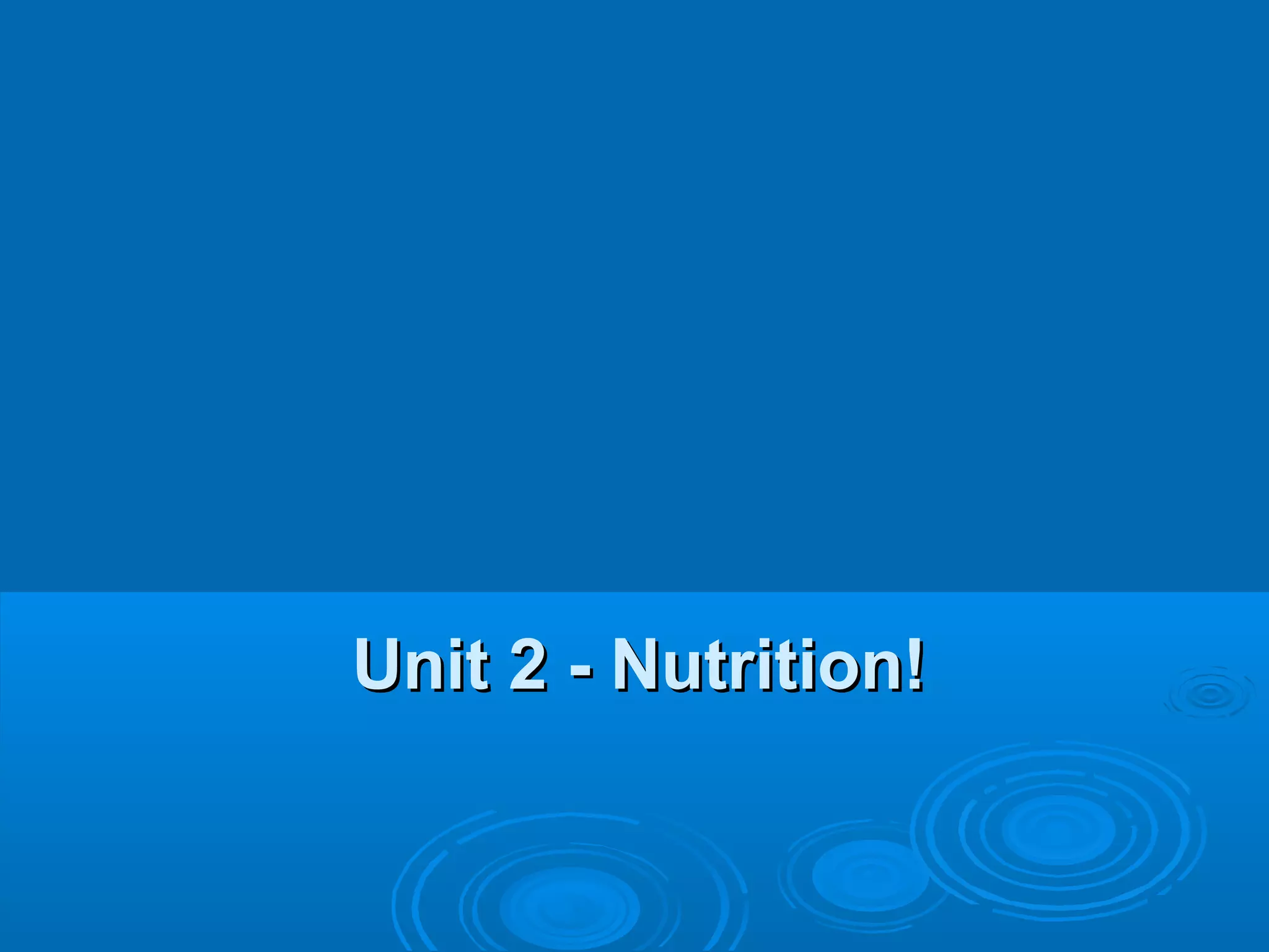 Nutrition day 1 - The 6 Essential Nutrients | PPT