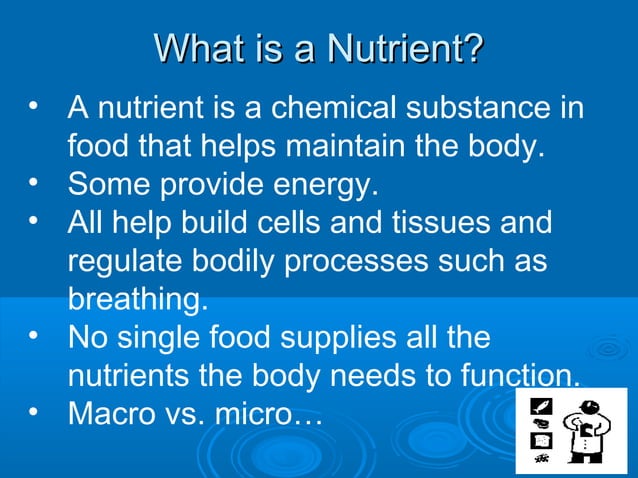 Nutrition day 1 - The 6 Essential Nutrients | PPT