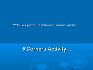 Nutrition day 1 - The 6 Essential Nutrients | PPT