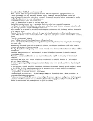 Nutrition definitions and terms | DOCX