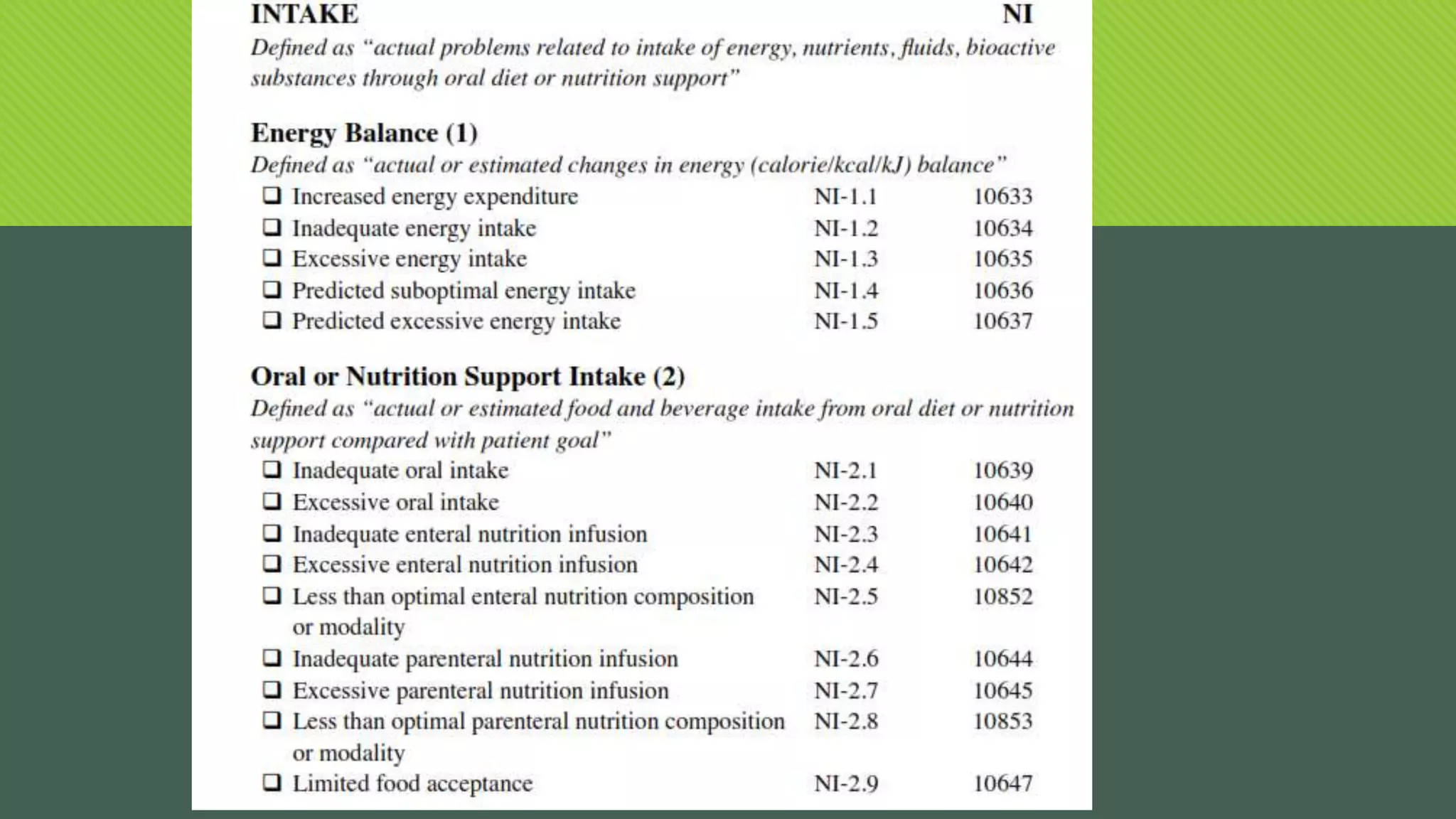 Nutrition Diagnosis Terms Definitions (Domain Intake).pptx