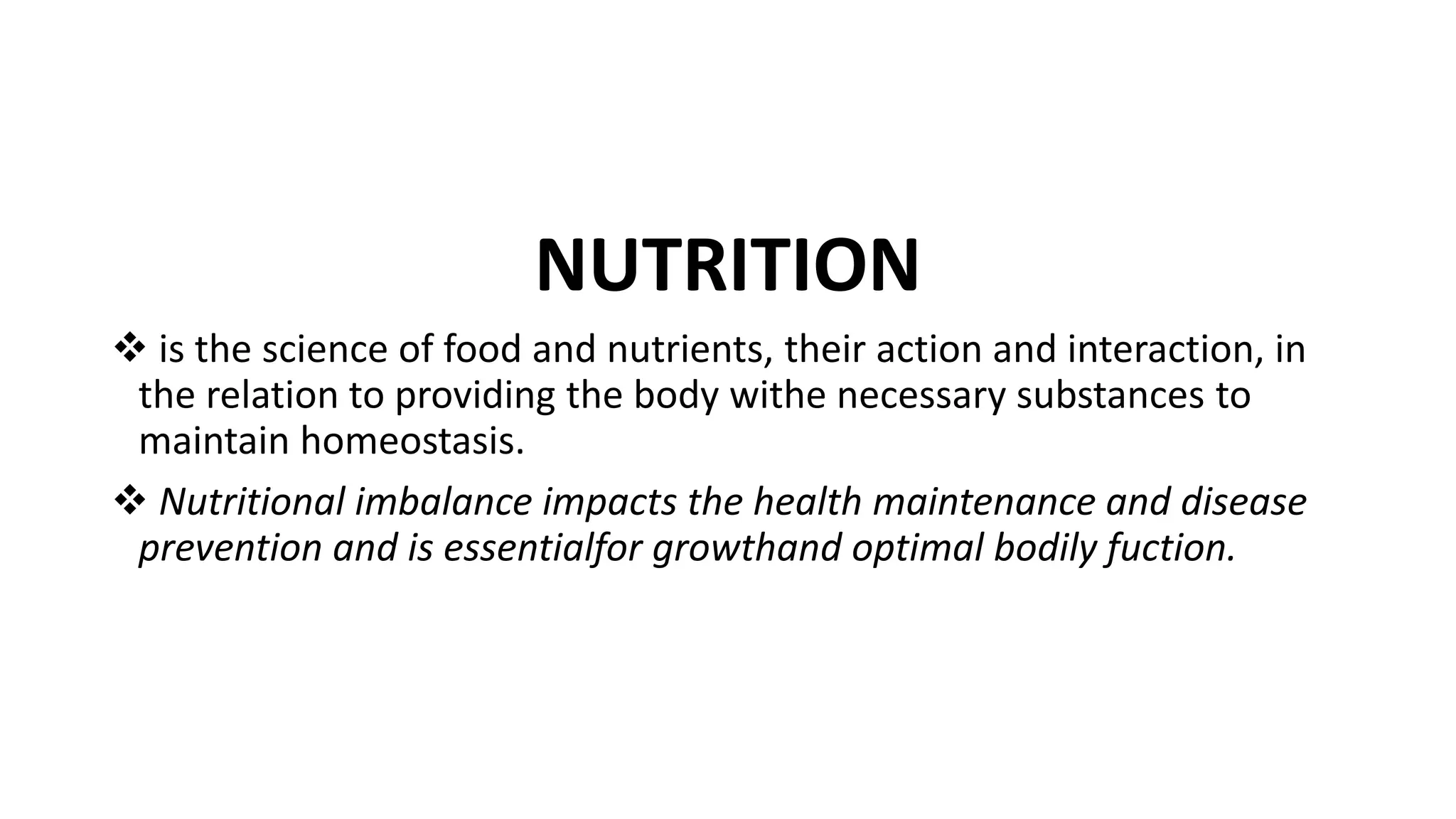 Nutrition & Diet Therapy | PPTX