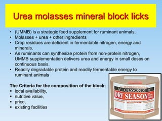 Nutritional Management of Animals during disaster | PPT