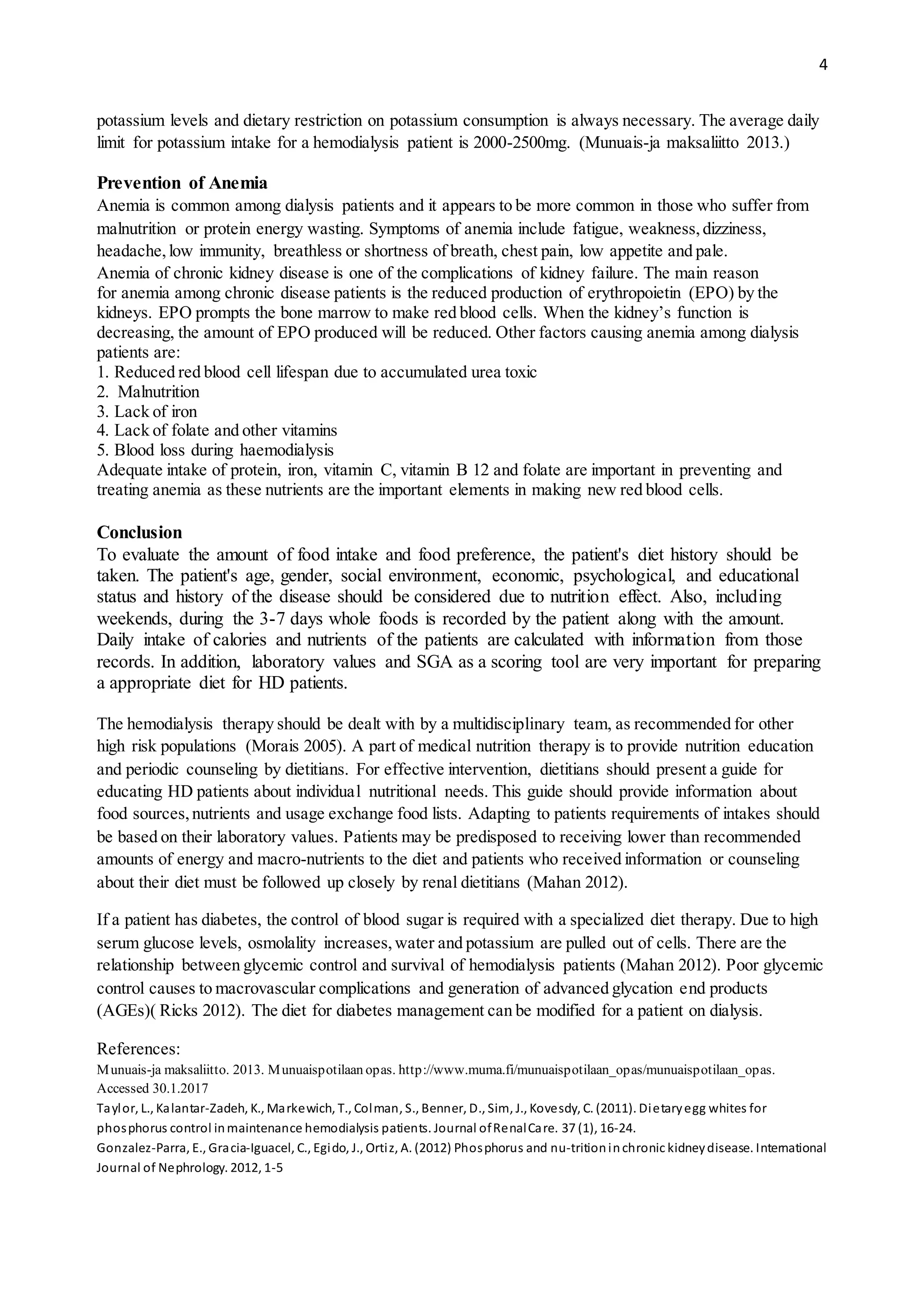 Nutrition & drug dosing in dialysis patient | DOCX