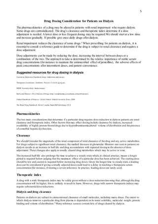 Nutrition & drug dosing in dialysis patient | PDF