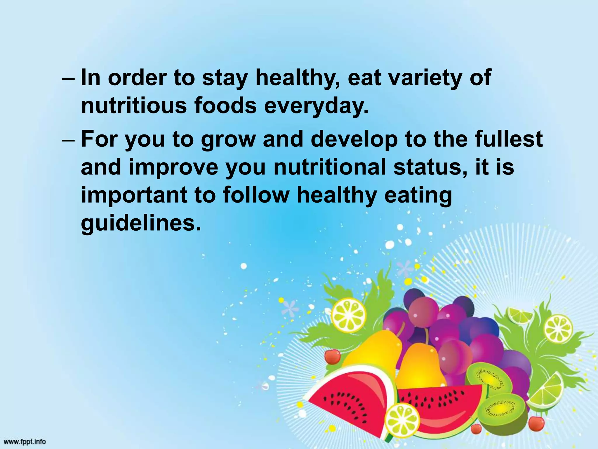 Nutrition during adolescence | PPTX