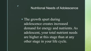 FIRST QUARTER GRADE 7 HEALTH NUTRITION DURING ADOLESCENCE.pptx