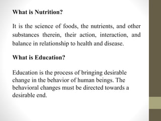Nutrition education | PPTX