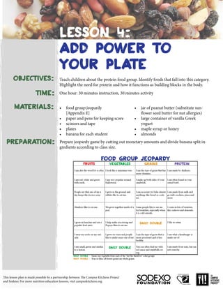 Building Blocks for Healthy Kids - Nutrition Education Curriculum | PDF