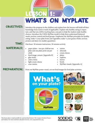 Building Blocks for Healthy Kids - Nutrition Education Curriculum | PDF