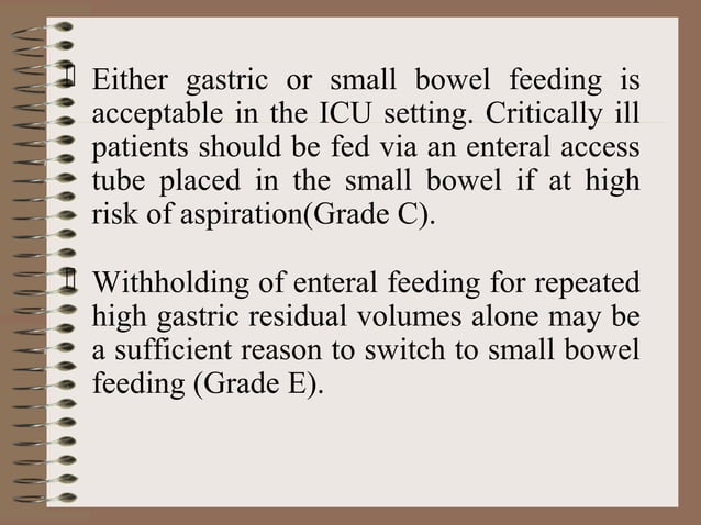 Nutrition (espen & aspen guidelines) | PPT