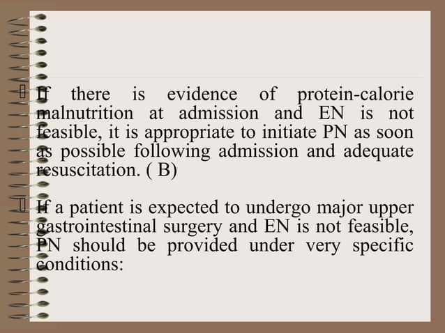 Nutrition (espen & aspen guidelines) | PPT