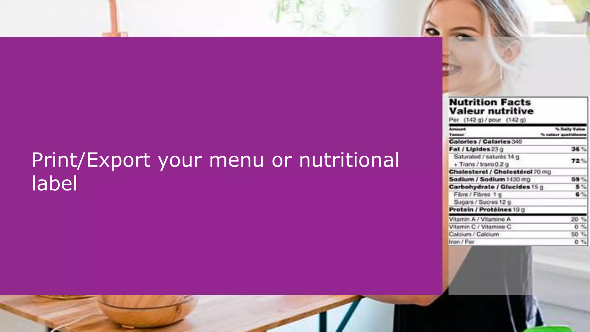 Create Nutrition Facts Label for Canada | PPT