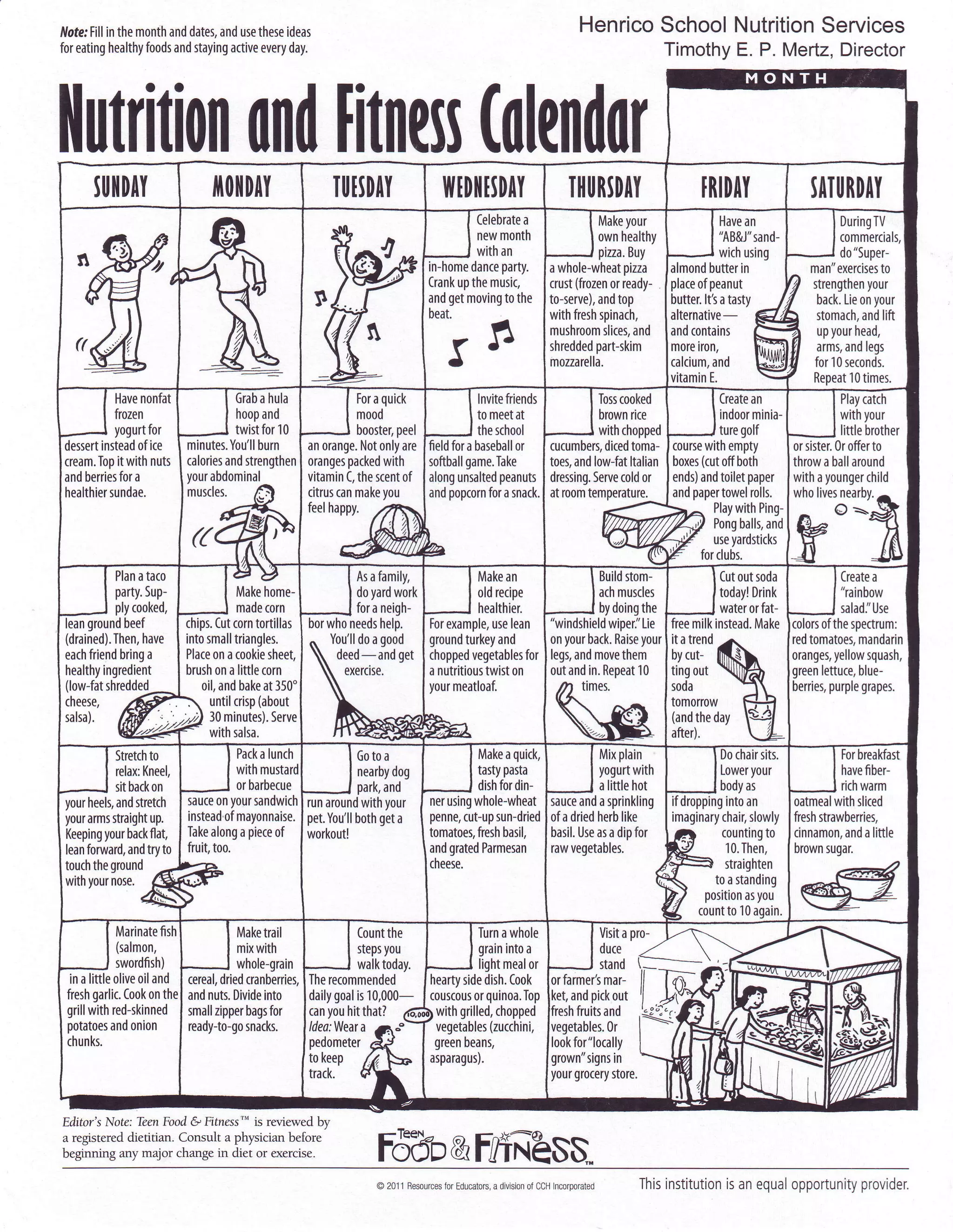 Nutrition & fitness calendar 2 | PDF