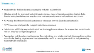 Nutrition Focused Physical Exam (NFPE)-Identifying Micronutrient Needs ...