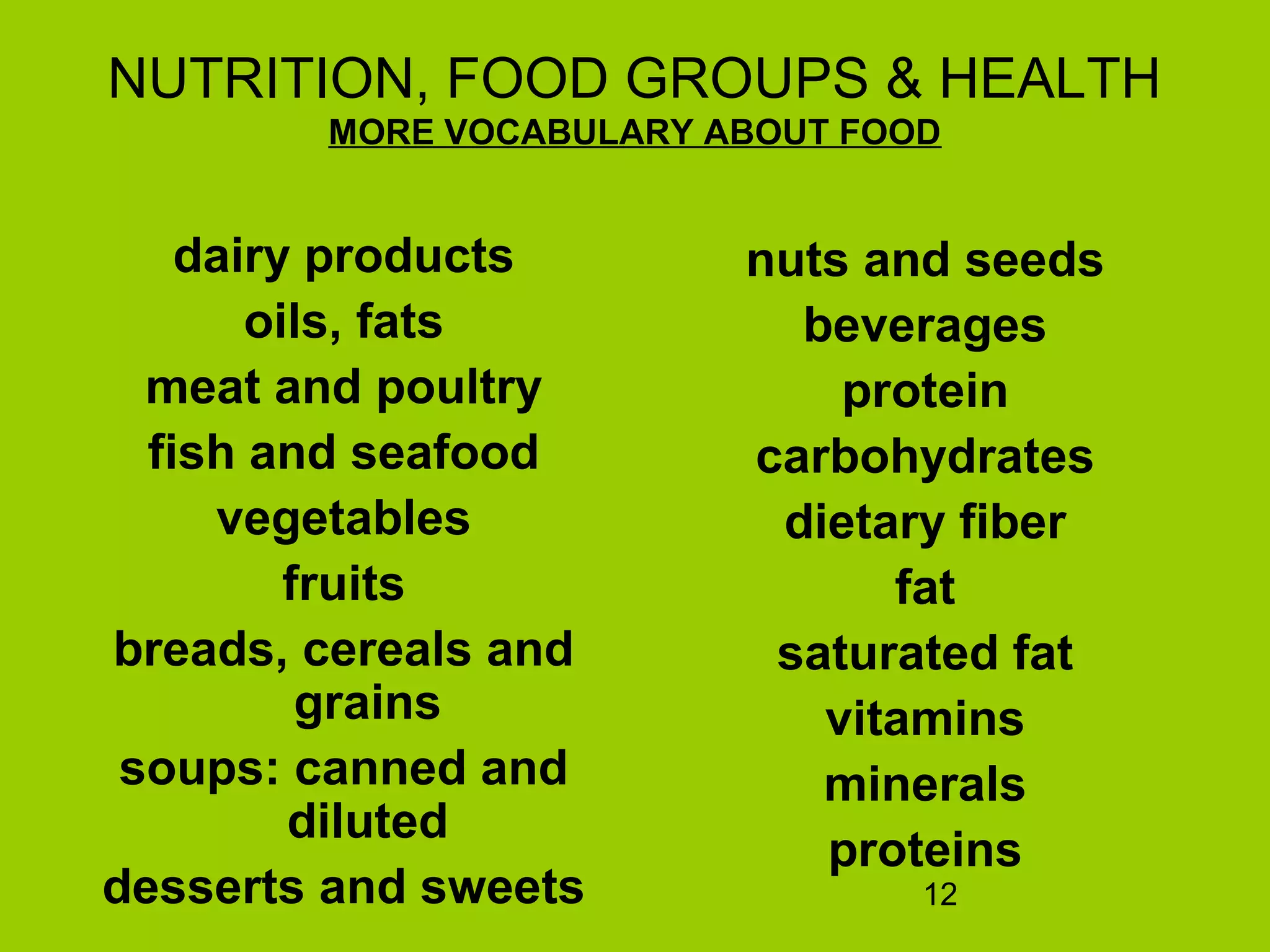 Nutrition, food groups and health | PPT | Nutrition | Healthy Living