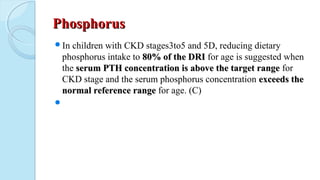 Nutrition for children and adolescents with chronic kidney disease | PPT