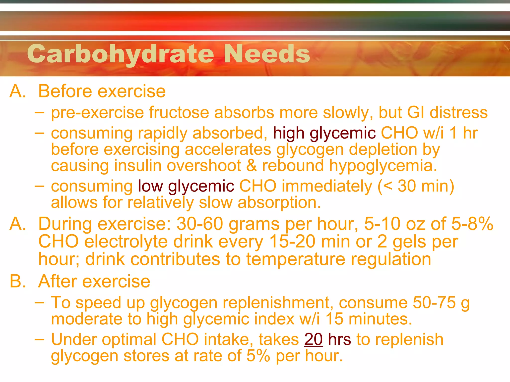 Nutrition for exercise and sport | PPT